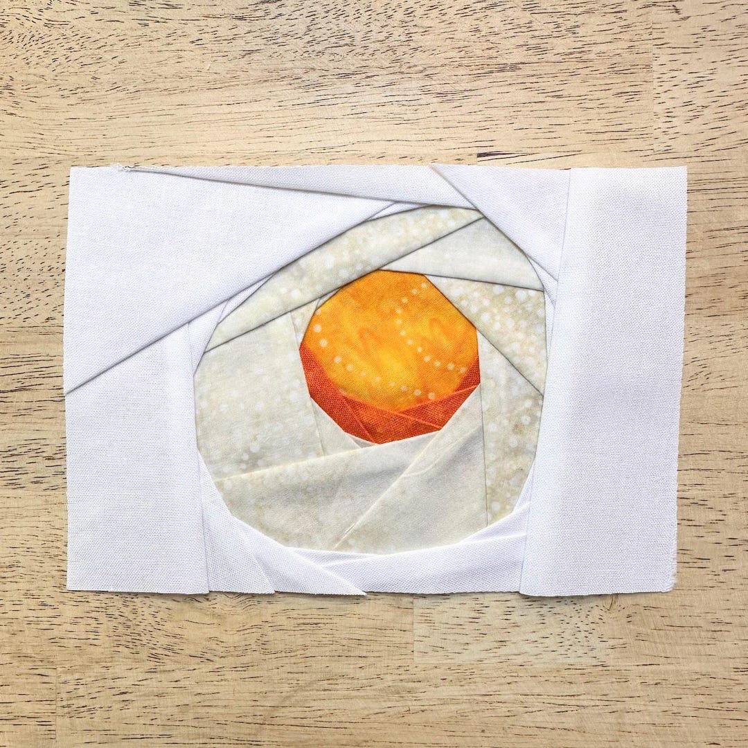 Sunny Side up Egg Fpp--paper Piecing Quilt Block Pattern - Etsy
