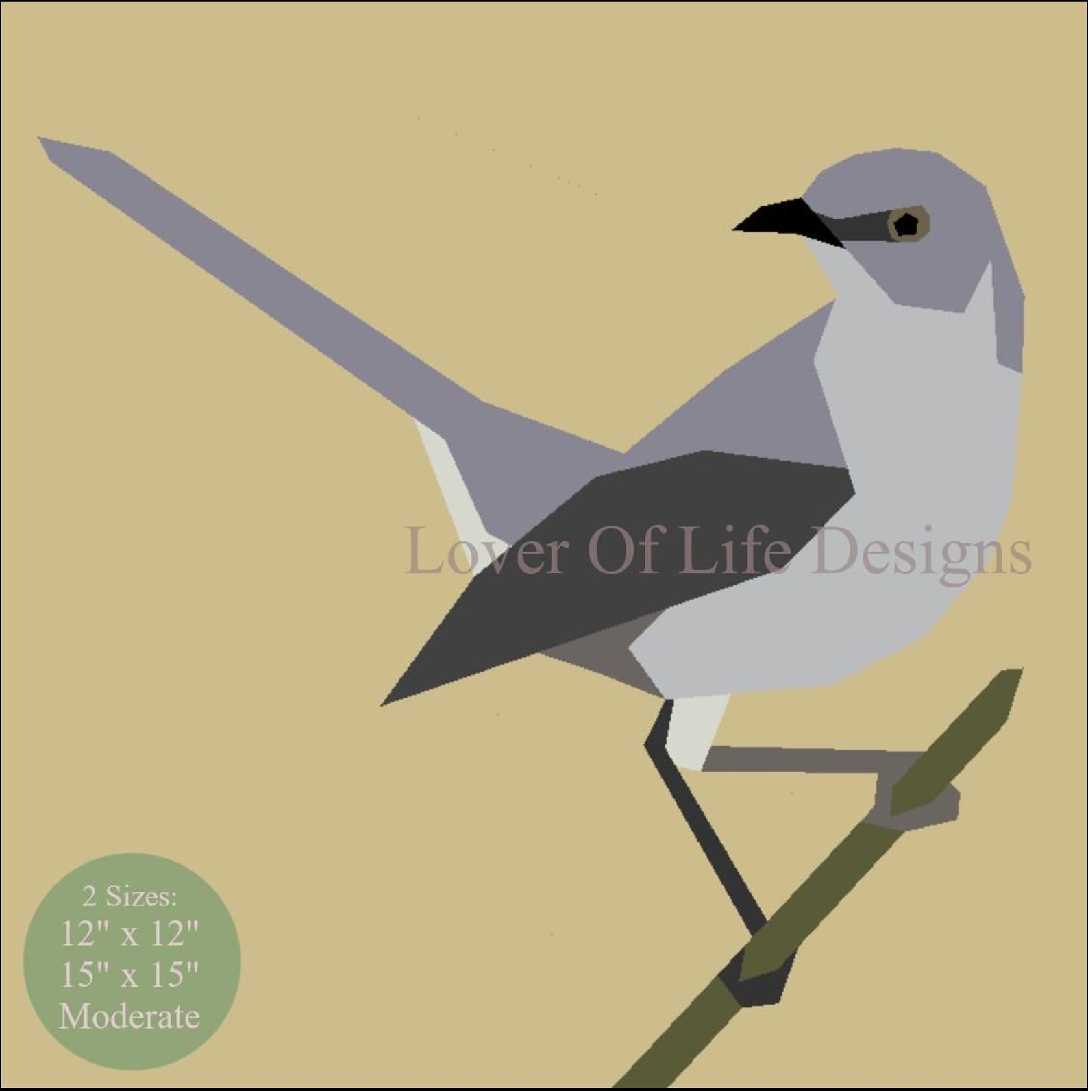 Northern Mockingbird Fpp--backyard Birds Series--2 Sizes Included ...