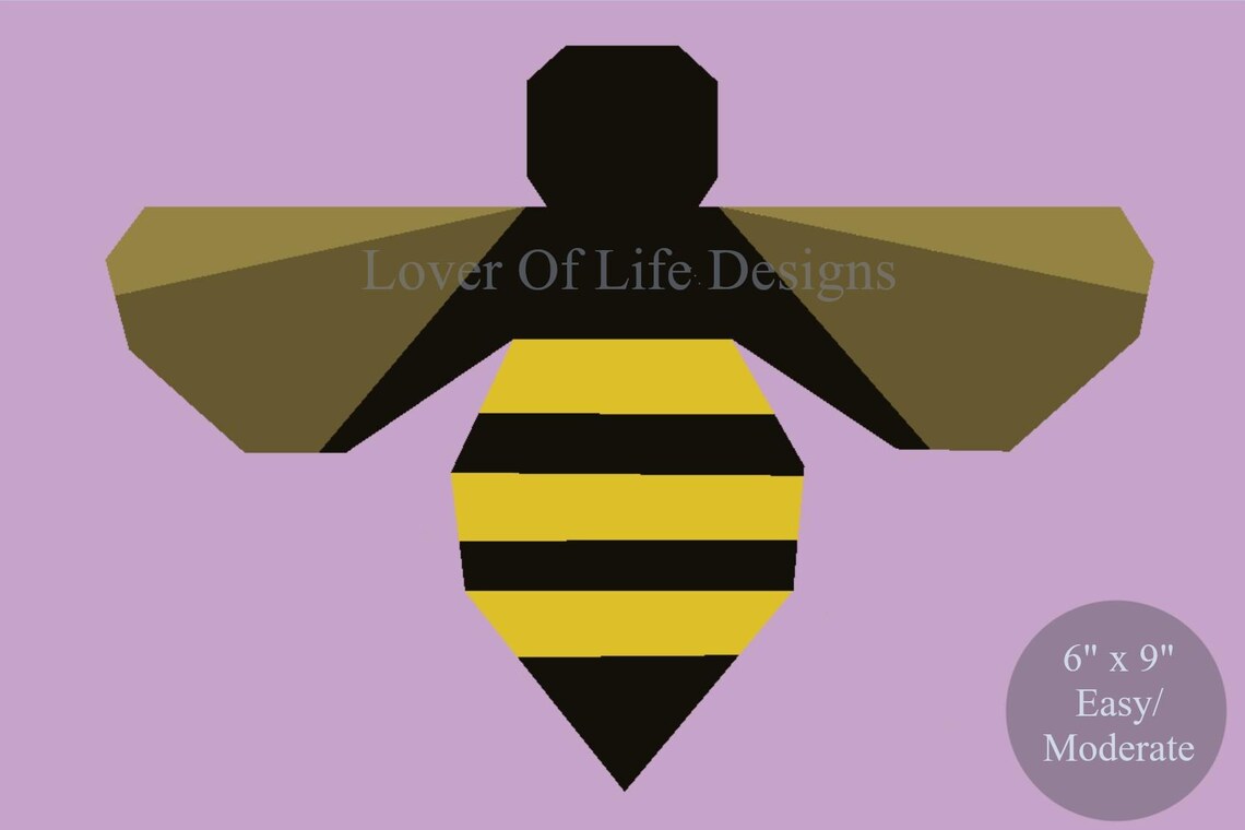 Bee Fpp--paper Piecing Quilt Block Pattern - Etsy