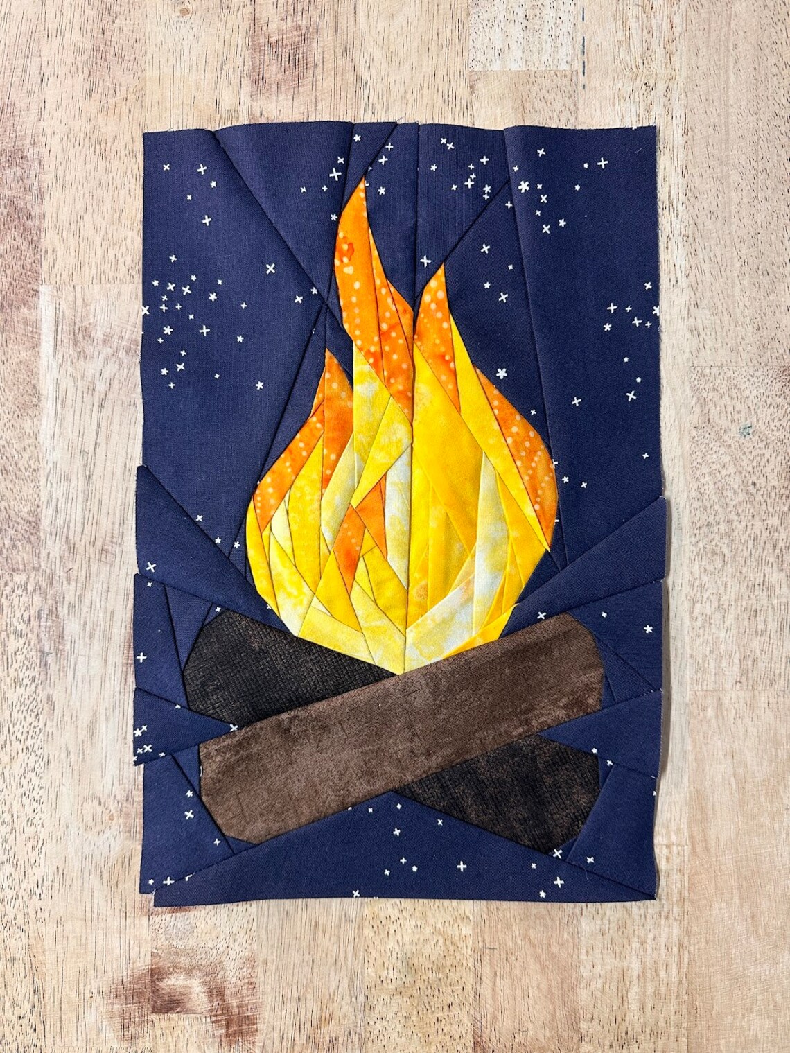 Campfire FPP Pattern--includes 3 Sizes--paper Piecing Quilt Block - Etsy