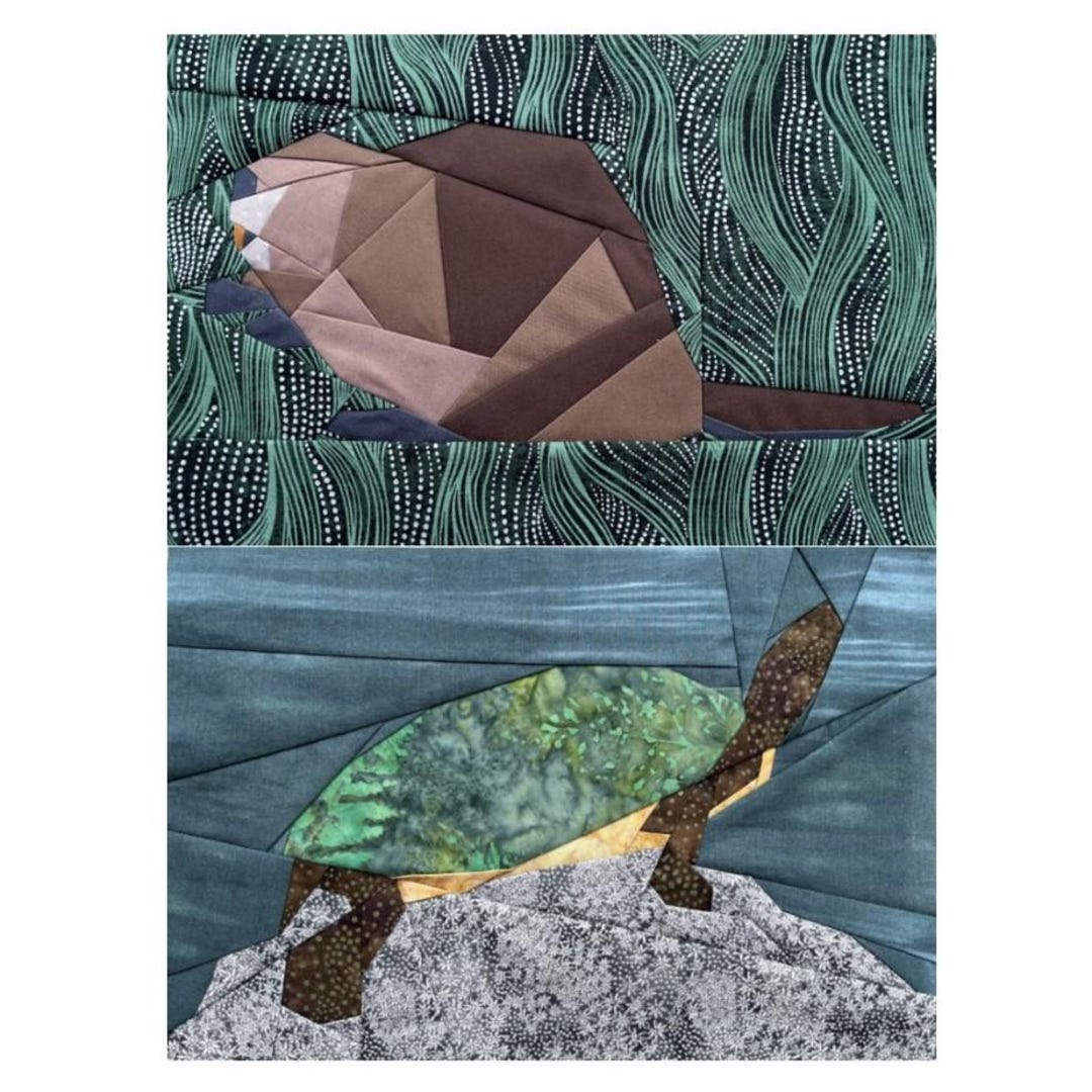 Beaver and Turtle Fppwoodland and Riverside Animals Series2 Blockspaper ...