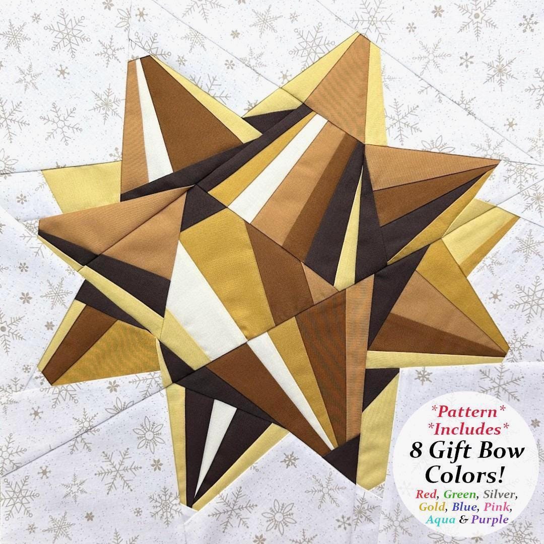 Gift Bow FPP Pattern--includes 8 Color Variations--christmas Fpp--paper ...