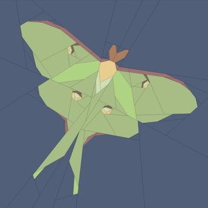 Luna Moth Fpp--paper Piecing Quilt Block Pattern - Etsy