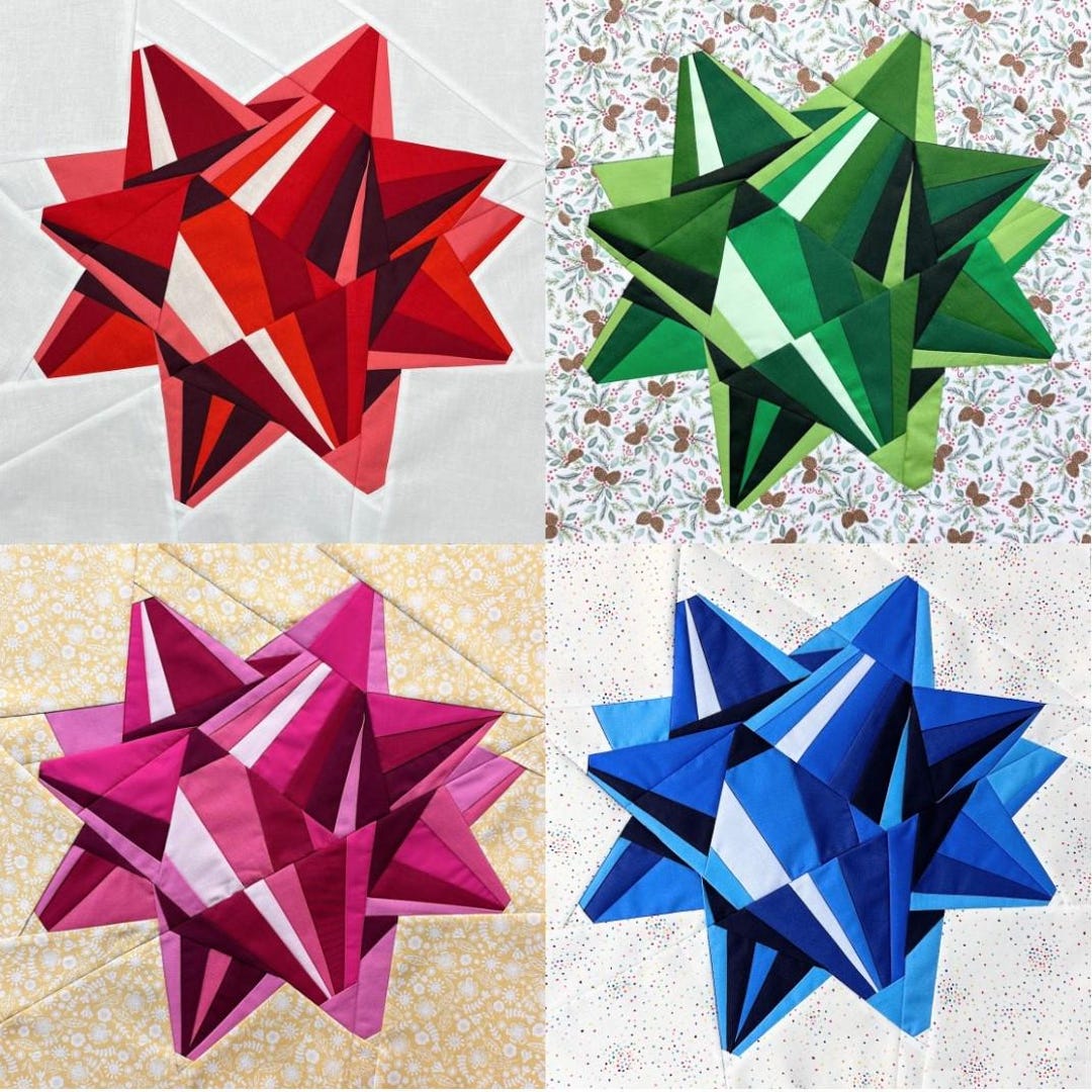 Gift Bow FPP Pattern Set--4 Pattern Set That Includes Kona Color ...