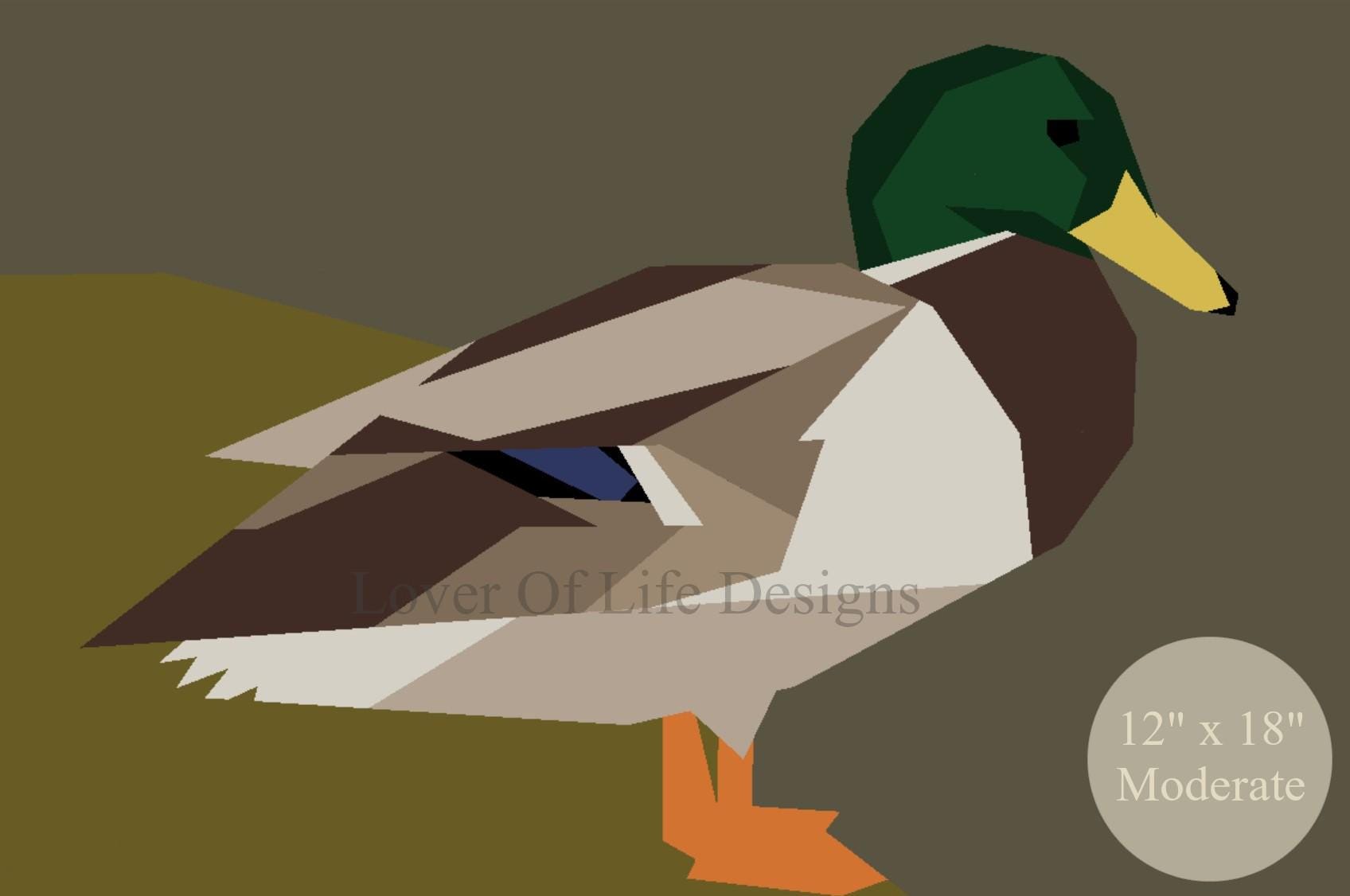 Mallard Duck Fpp--woodland and Riverside Animals Series--paper Piecing ...