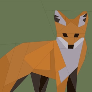 Fox Fpp--woodland and Riverside Animals Series--paper Piecing Quilt ...