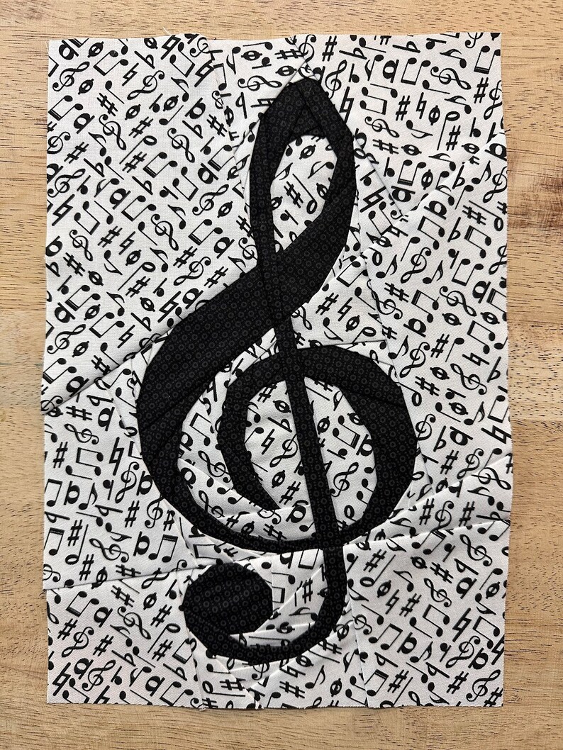 Treble, Alto, and Bass Clefs--music FPP--3 Pattern Set--paper Piecing ...