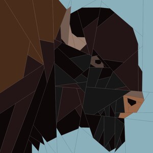 Buffalo Fpp--animals of Strength--north America--paper Piecing Quilt ...