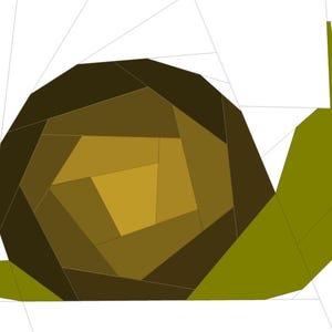 Snail Fpp--paper Piecing Quilt Block Pattern - Etsy