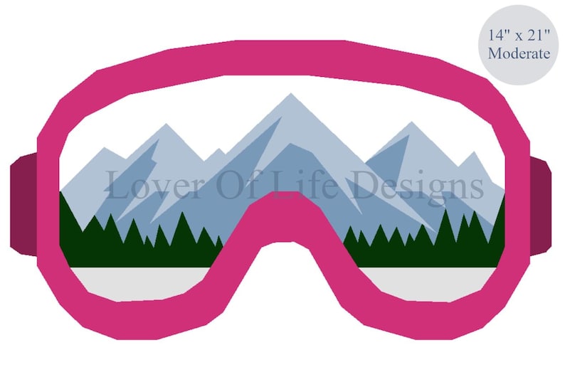 Ski Goggles Landscape FPP Pattern--paper Piecing Quilt Block - Etsy