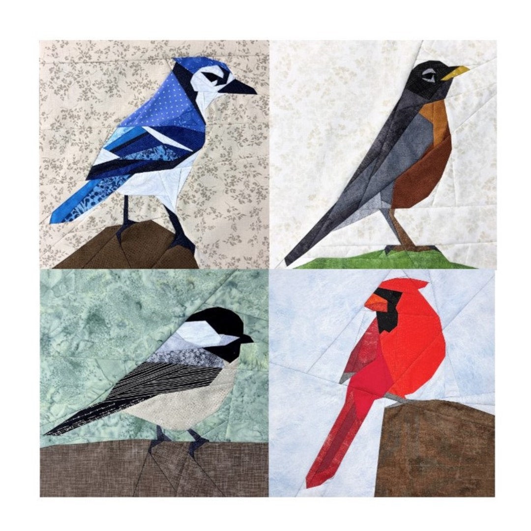 Blue Jay, American Robin, Chickadee, Cardinal Fpp----backyard Birds Series--midwest Region ...