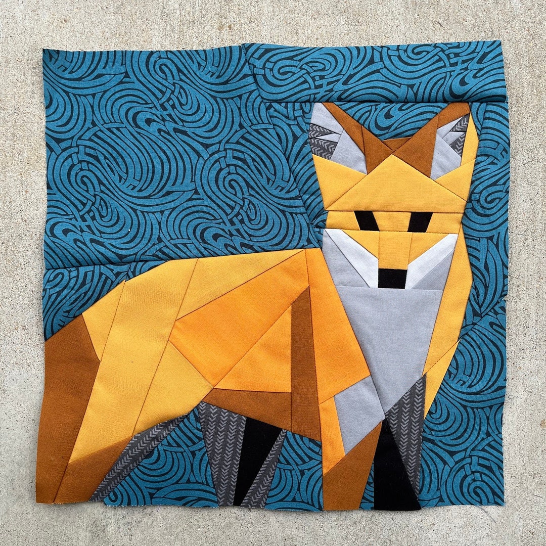 Fox Fpp--woodland and Riverside Animals Series--paper Piecing Quilt ...