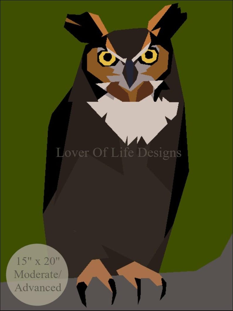 Great Horned Owl Fpp--woodland and Riverside Animals Series--paper ...