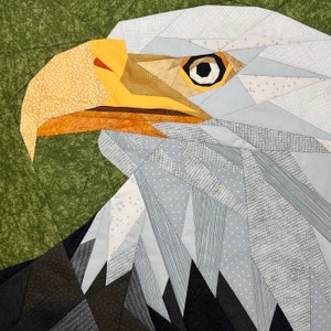 Bald Eagle Fpp--animals of Strength--north America--paper Piecing Quilt ...