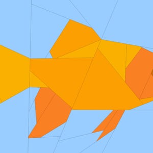 Goldfish Fpp--paper Piecing Quilt Block Pattern - Etsy