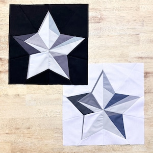 Christmas Star FPP Pattern--shiny Metal Star--2 Sizes: 12" or 16 ...