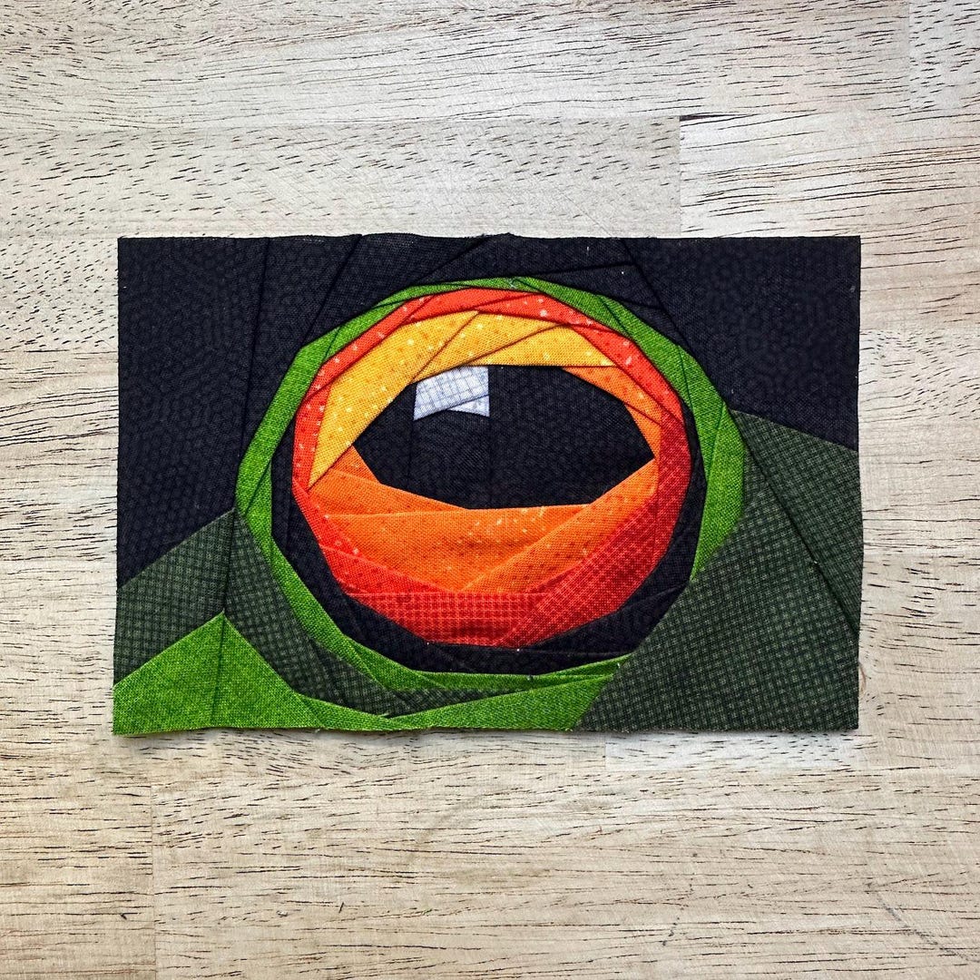 Frog Eye Fpp--paper Piecing Quilt Block Pattern - Etsy
