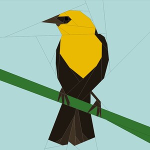 Yellow-headed Blackbird Fpp--wetland Birds--backyard Birds Series—paper ...