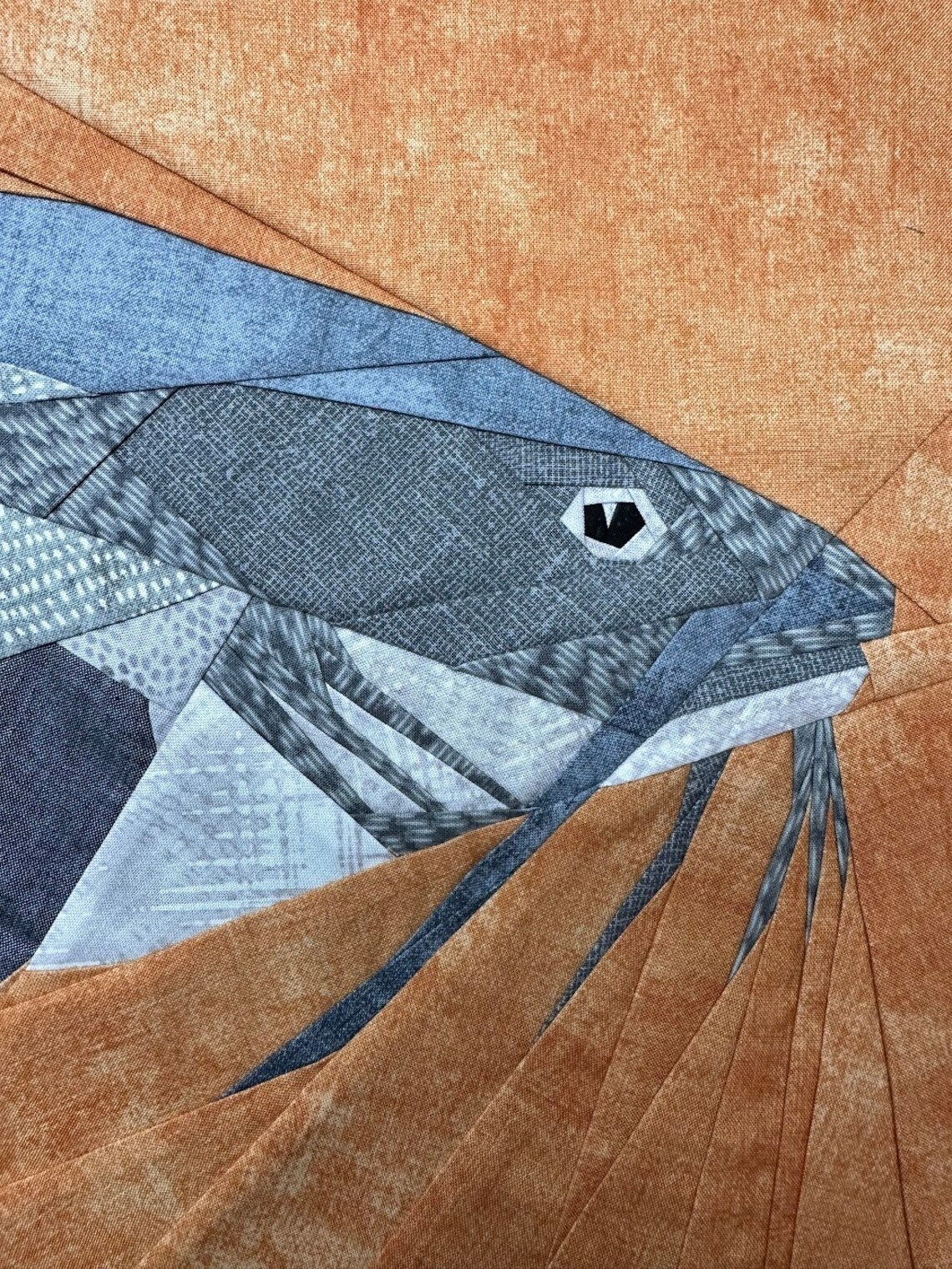 Catfish Fpp--freshwater Fishing Series--paper Piecing Quilt Block ...