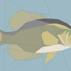 Crappie Fpp--freshwater Fishing Series--paper Piecing Quilt Block ...