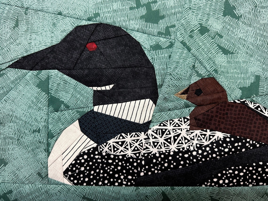Common Loon With Baby Fpp--woodland and Riverside Animals Series--paper ...