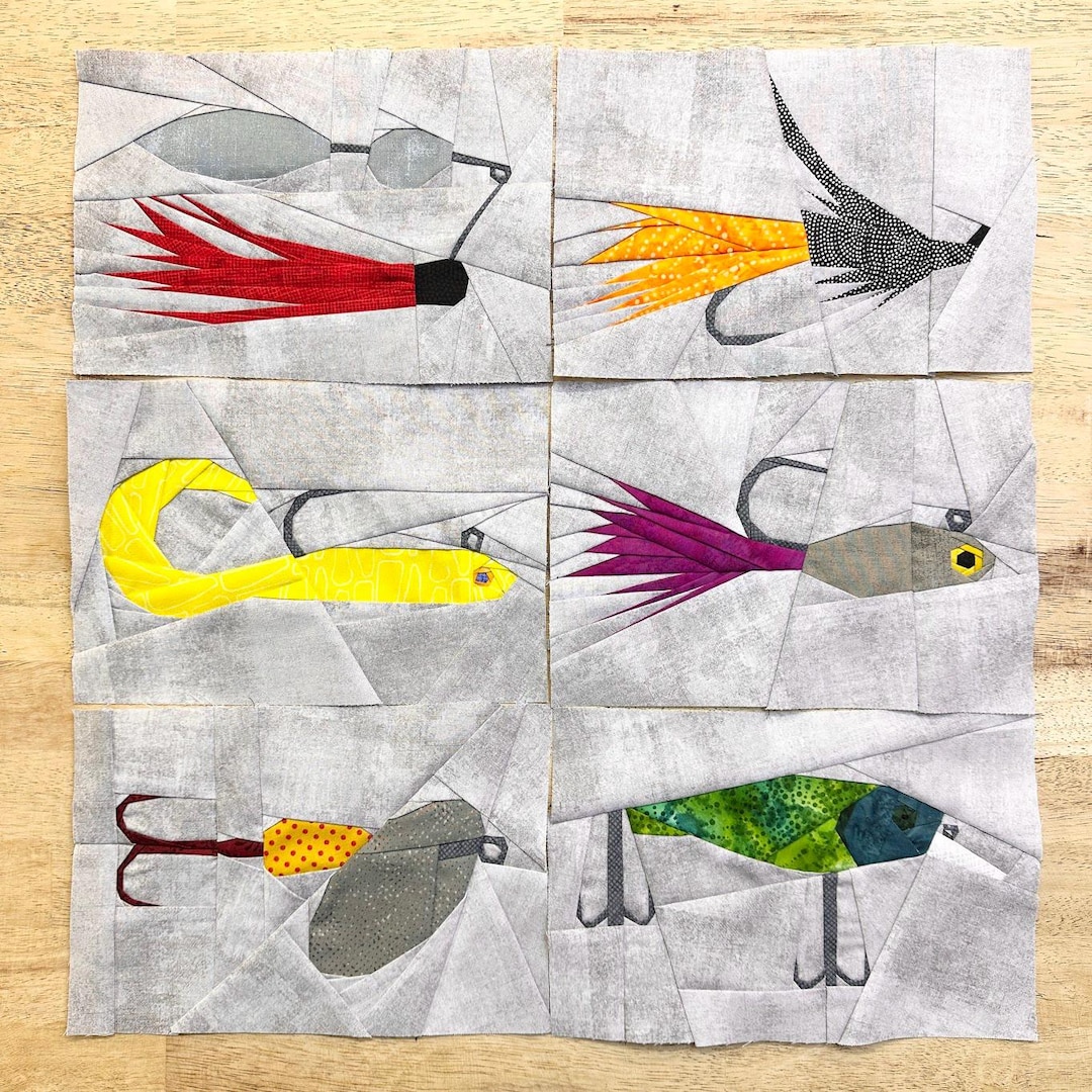 Fishing Lure FPP Series--6 Pattern Set Includes 2 Sizes of Each--paper ...