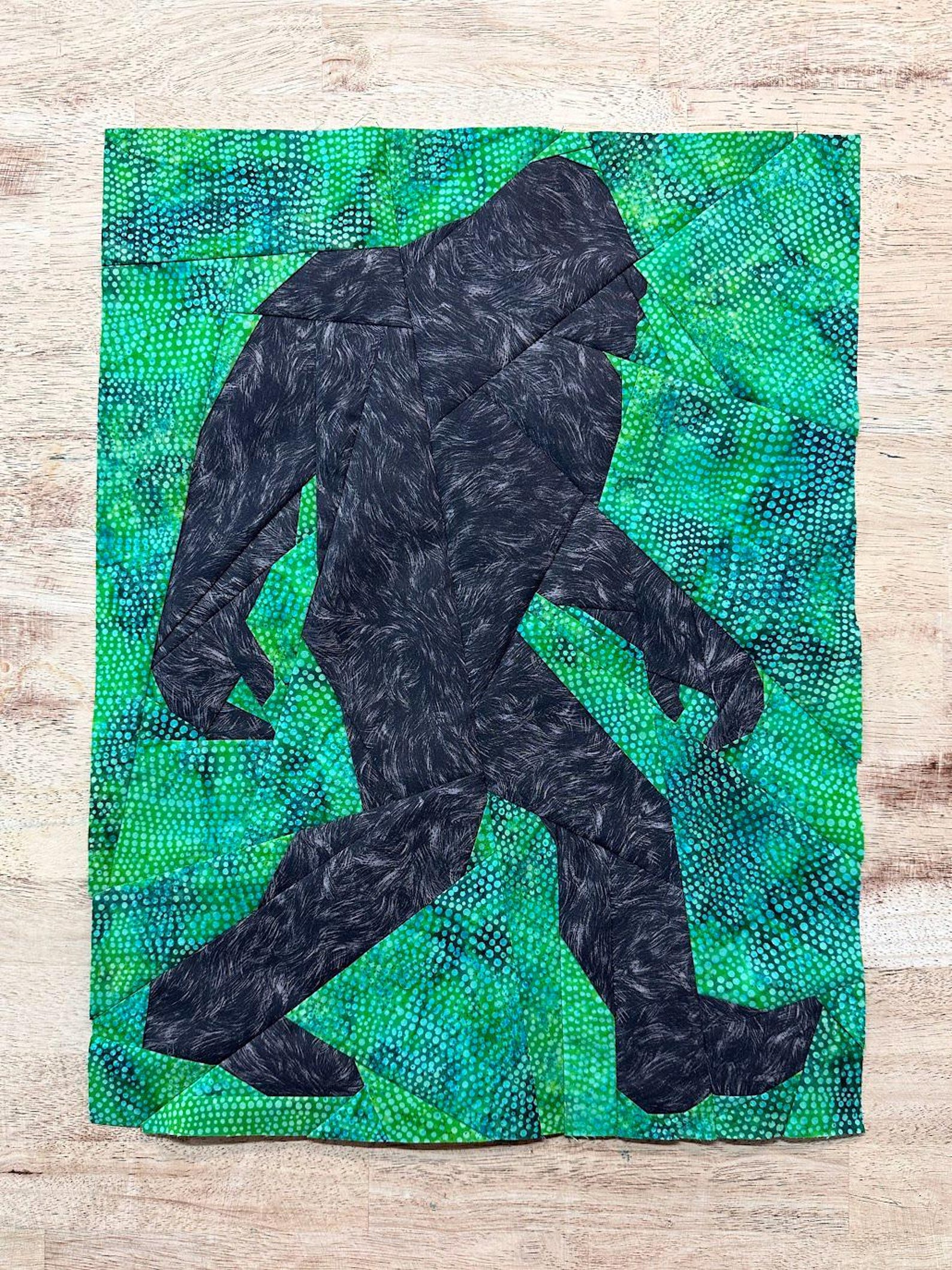 Bigfoot Fpp--sasquatch--yeti--abominable Snowman--paper Piecing Quilt ...