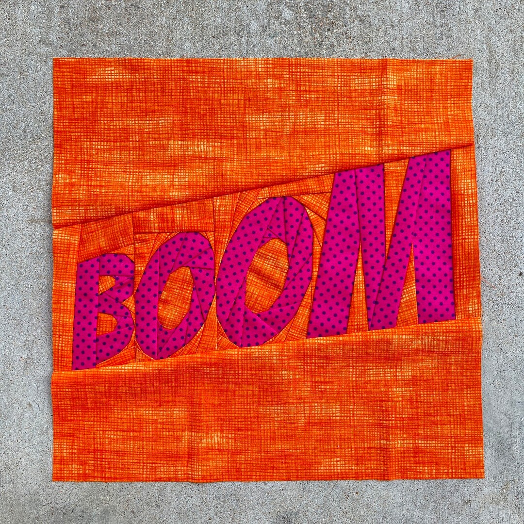 Comic Book Word Series: BOOM FPP Patternpaper Piecing Quilt Block - Etsy