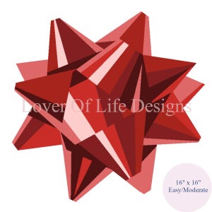 Gift Bow FPP Pattern--includes 8 Color Variations--paper Piecing Quilt ...