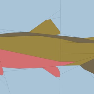 Cutthroat Trout Fpp--freshwater Fishing Series--paper Piecing Quilt ...