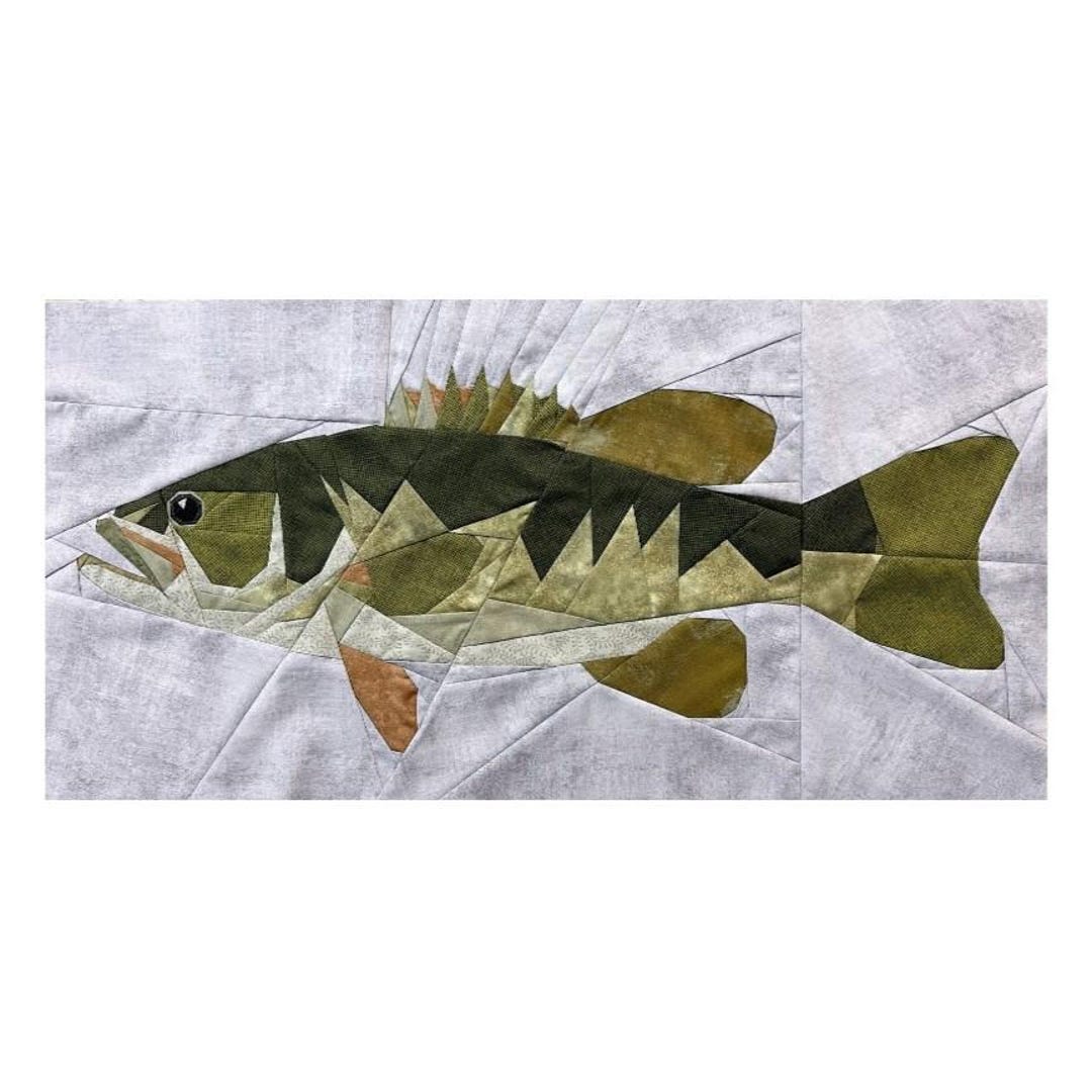 Bass Fppfreshwater Fishing Seriespaper Piecing Quilt Block Pattern - Etsy
