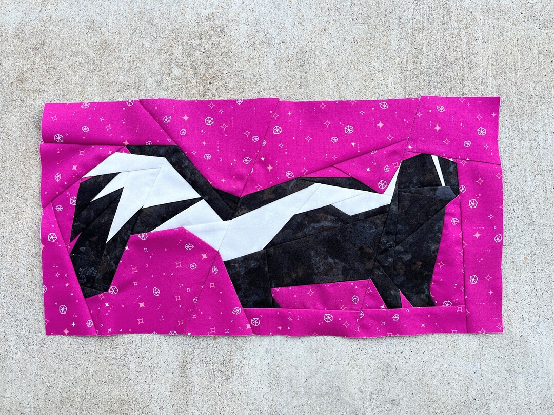 Skunk Fppwoodland and Riverside Animals Seriespaper Piecing Quilt Block ...