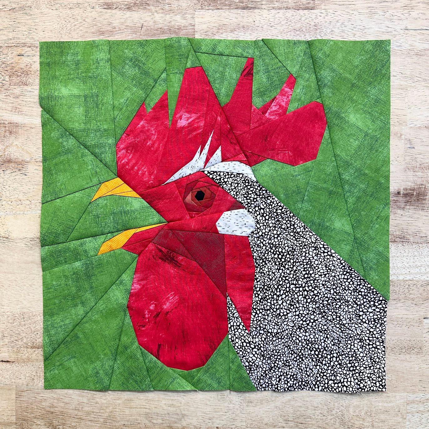 The Cocky Crower Series--4 Rooster Patterns--paper Piecing Quilt ...