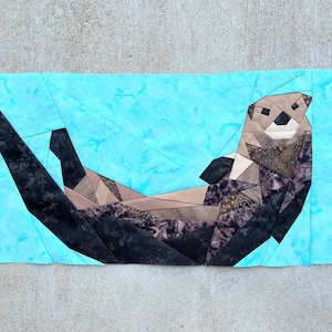River Otter Fpp--woodland and Riverside Animals Series--paper Piecing ...