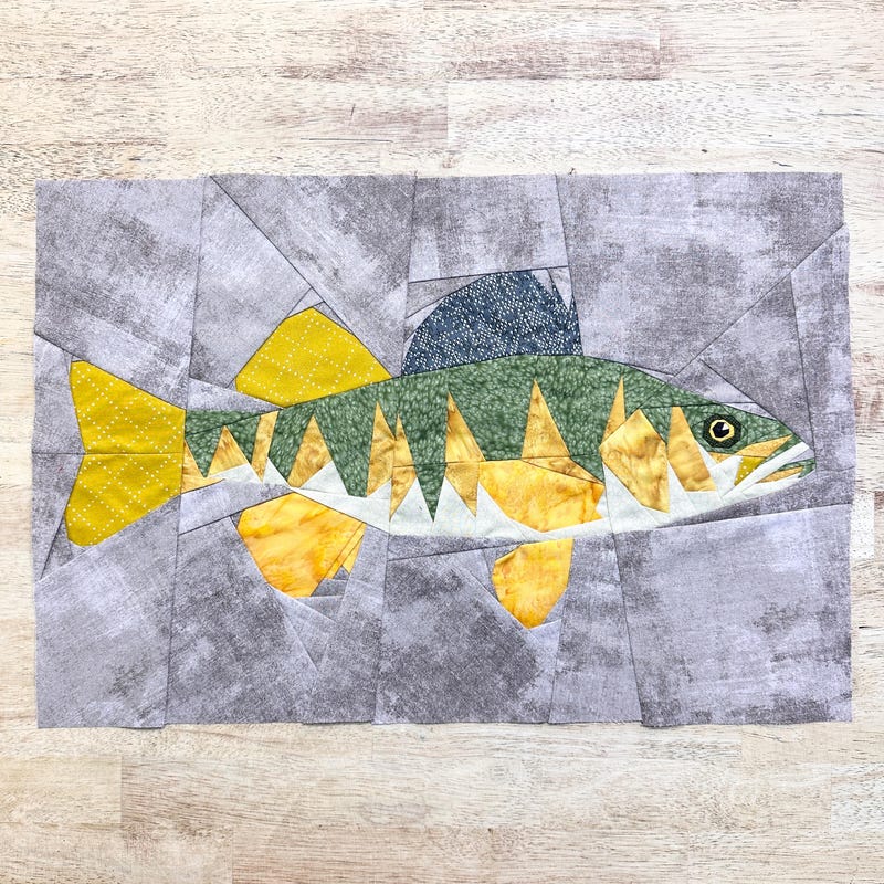 Paper Piecing Fishing Pattern - Etsy