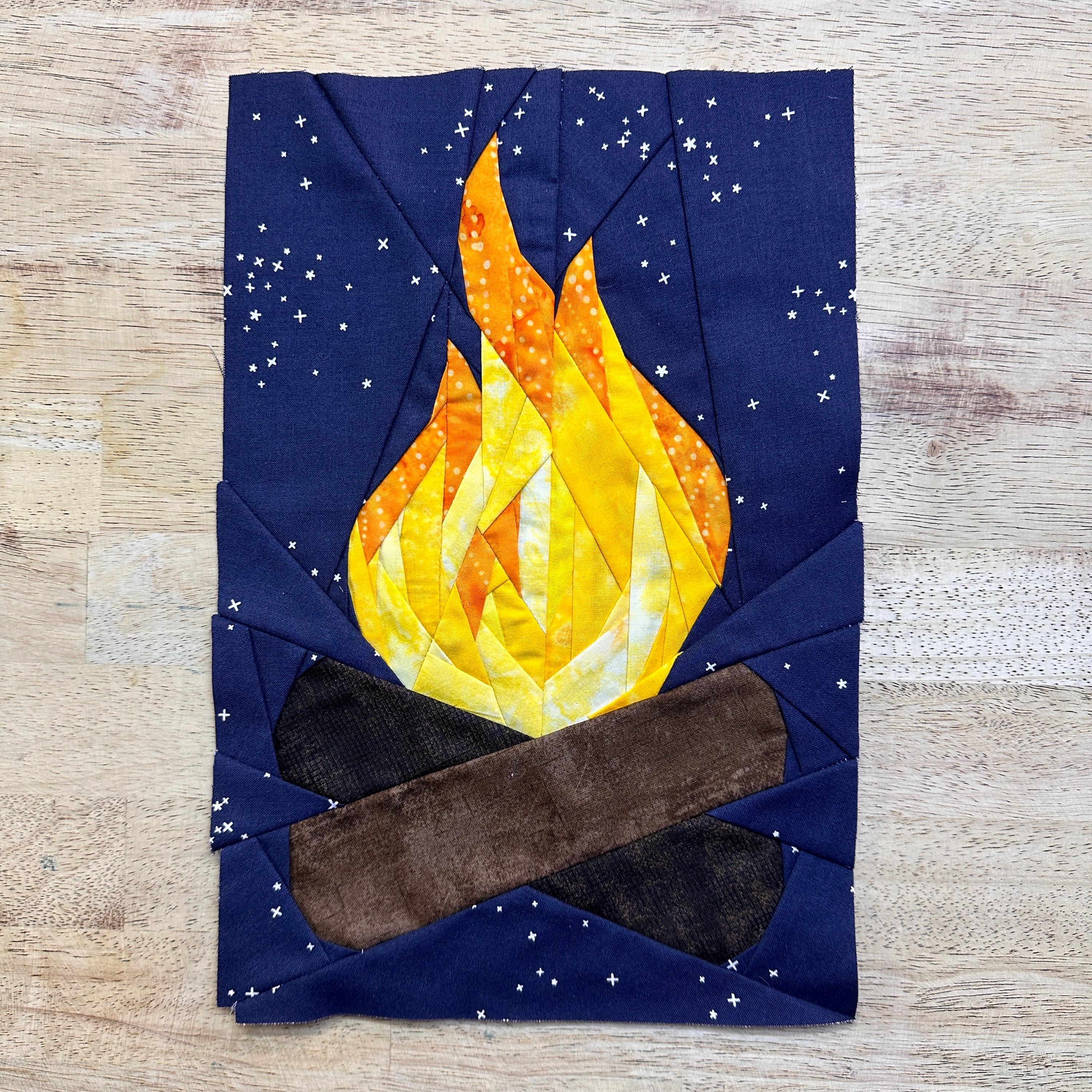 Campfire FPP Pattern--includes 3 Sizes--paper Piecing Quilt Block - Etsy