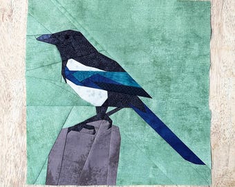 Magpie Bird Paper Piecing Pattern - Etsy