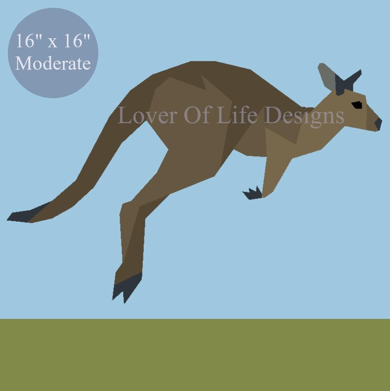Kangaroo Fpp--paper Piecing Quilt Block Pattern - Etsy