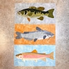 Yellow Perch Fpp--freshwater Fishing Series--paper Piecing Quilt Block ...