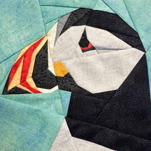 Puffin Fpp--paper Piecing Quilt Block Pattern - Etsy