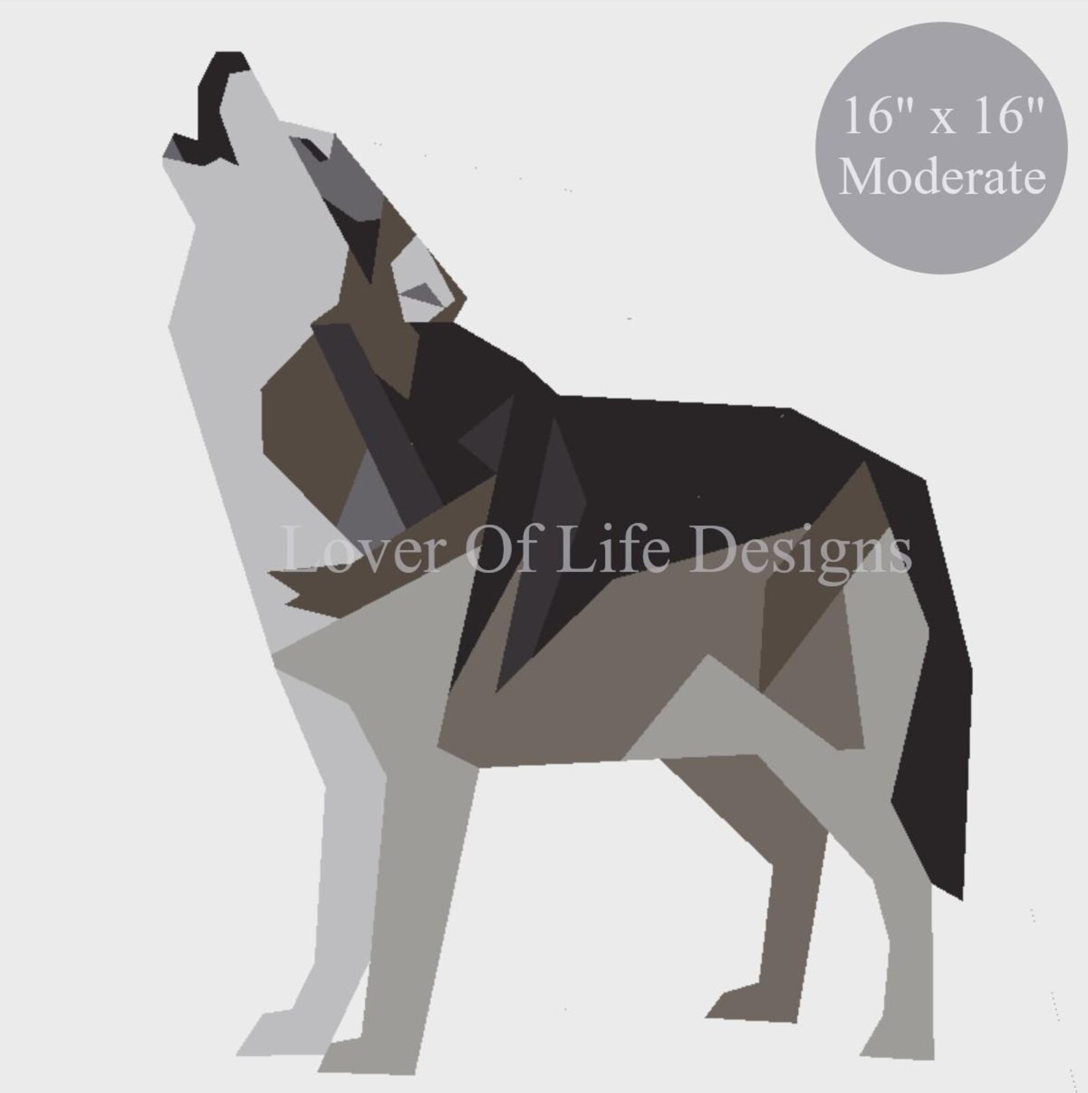 Howling Wolf Fpp--paper Piecing Quilt Block Pattern - Etsy