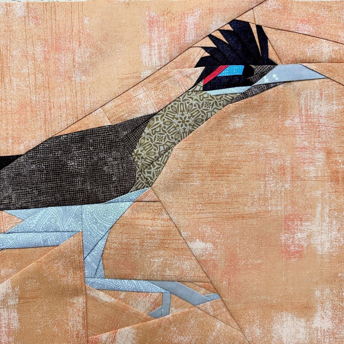 Roadrunner Fpp--southwest Bird Quilt--paper Piecing Quilt Block Pattern ...