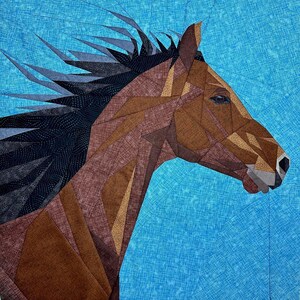 Horse Fpp--paper Piecing Quilt Block Pattern - Etsy