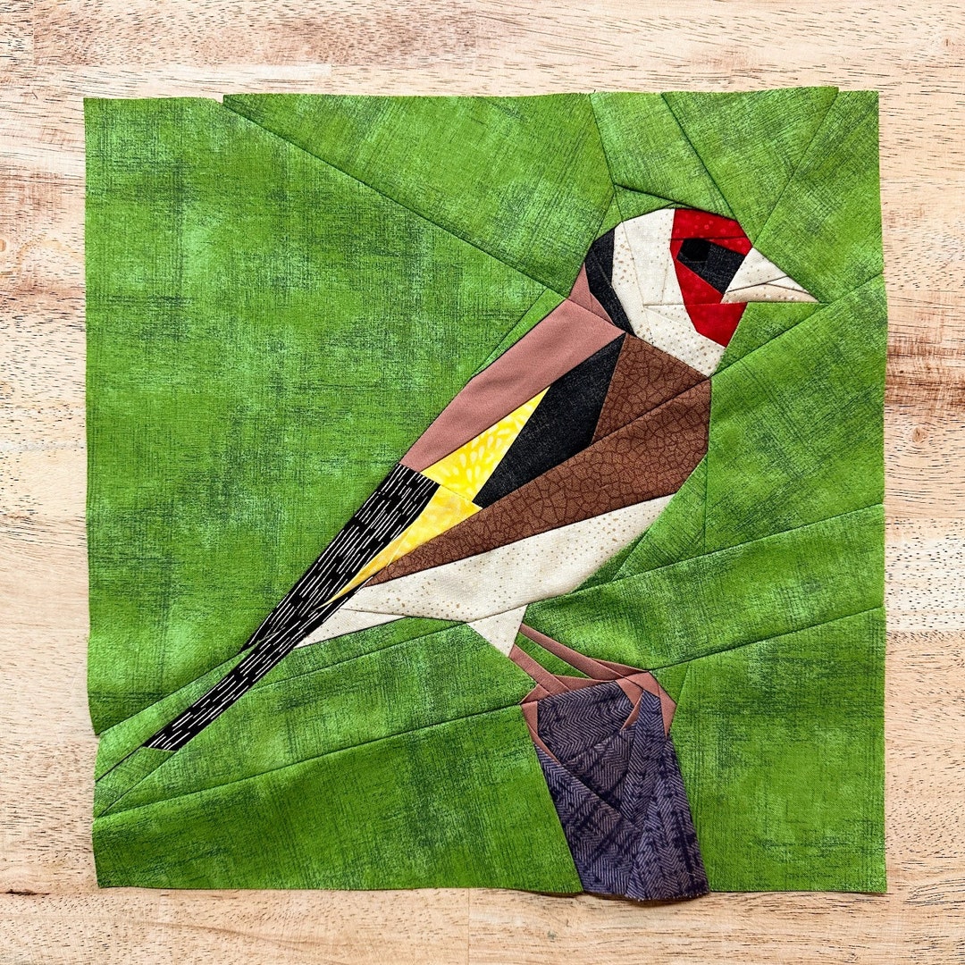 European Goldfinch Fpp--european Backyard Birds Series--paper Piecing ...