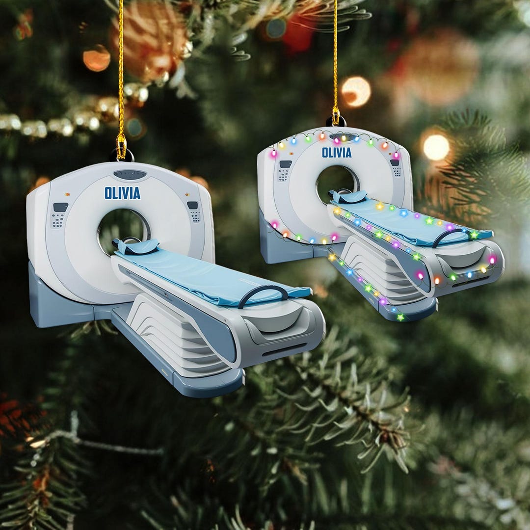 Personalized CT Scanner Christmas Ornament, Radiologic Tech Gift, 2D ...