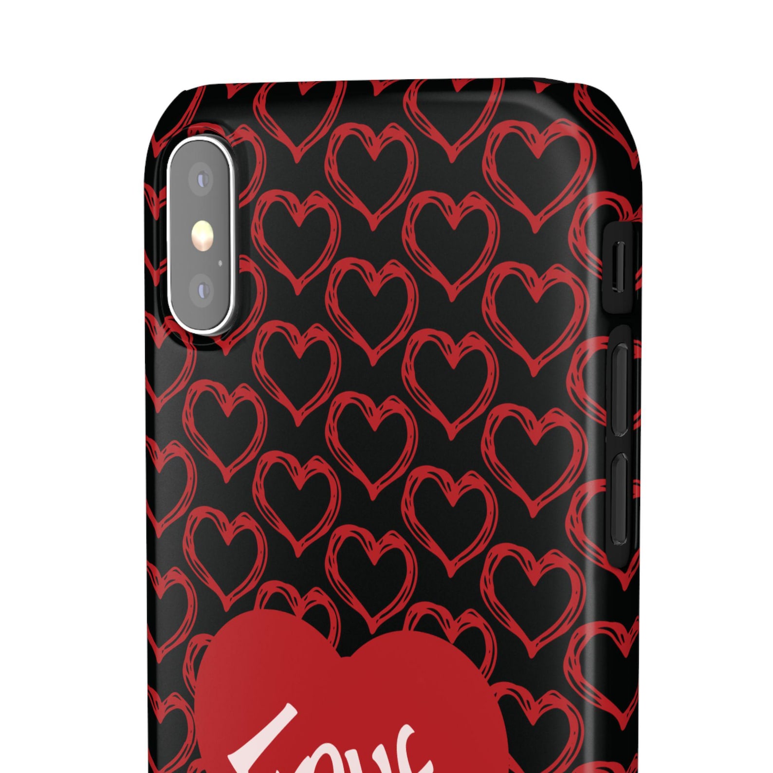 Red Heart Pattern iPhone Case | Valentine's Day Gift - Etsy