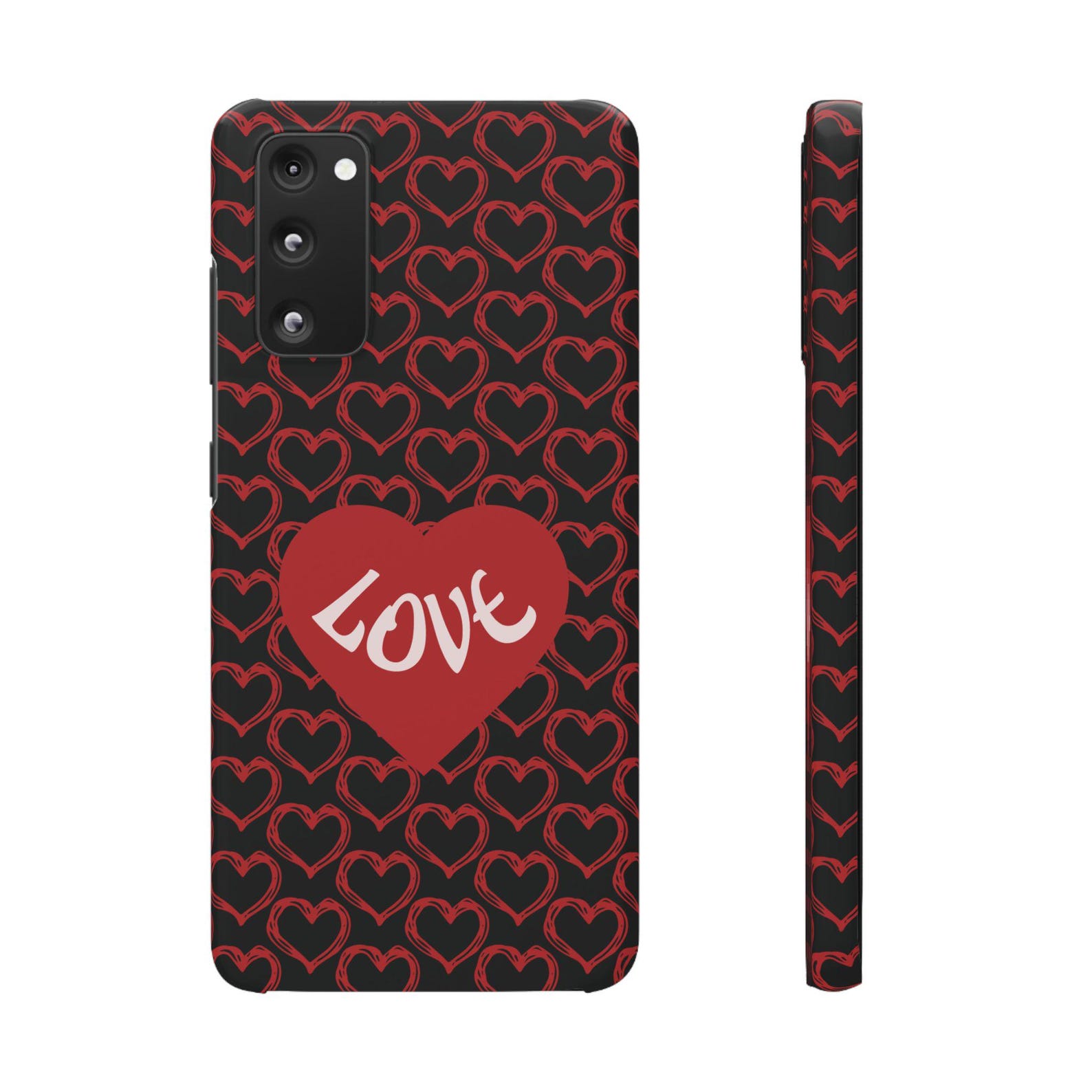 Red Heart Pattern iPhone Case | Valentine's Day Gift - Etsy