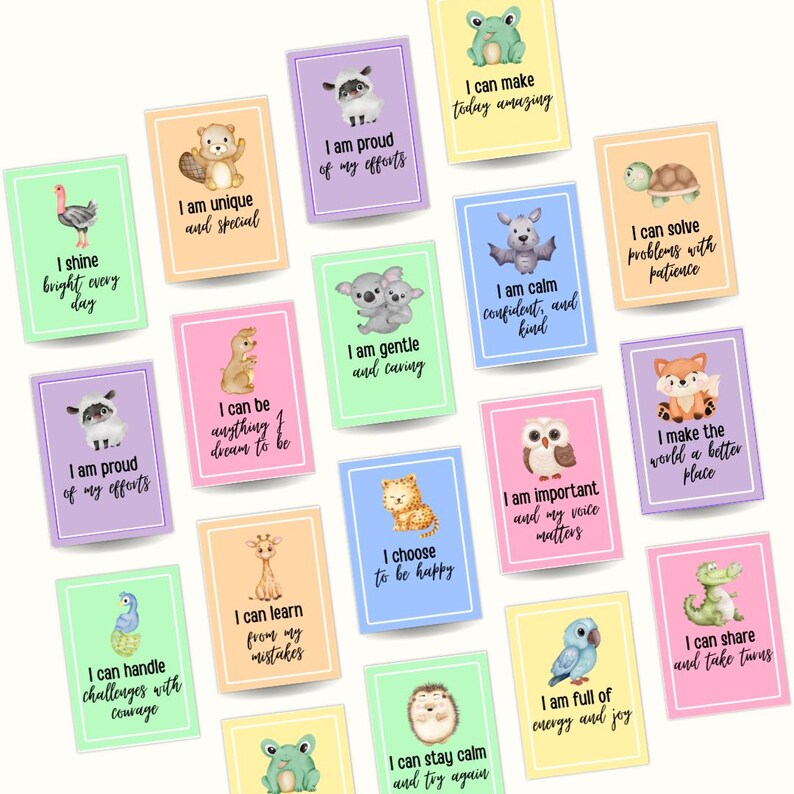 60 Printable Kids Affirmation Cards PDF, Positive Affirmations for ...