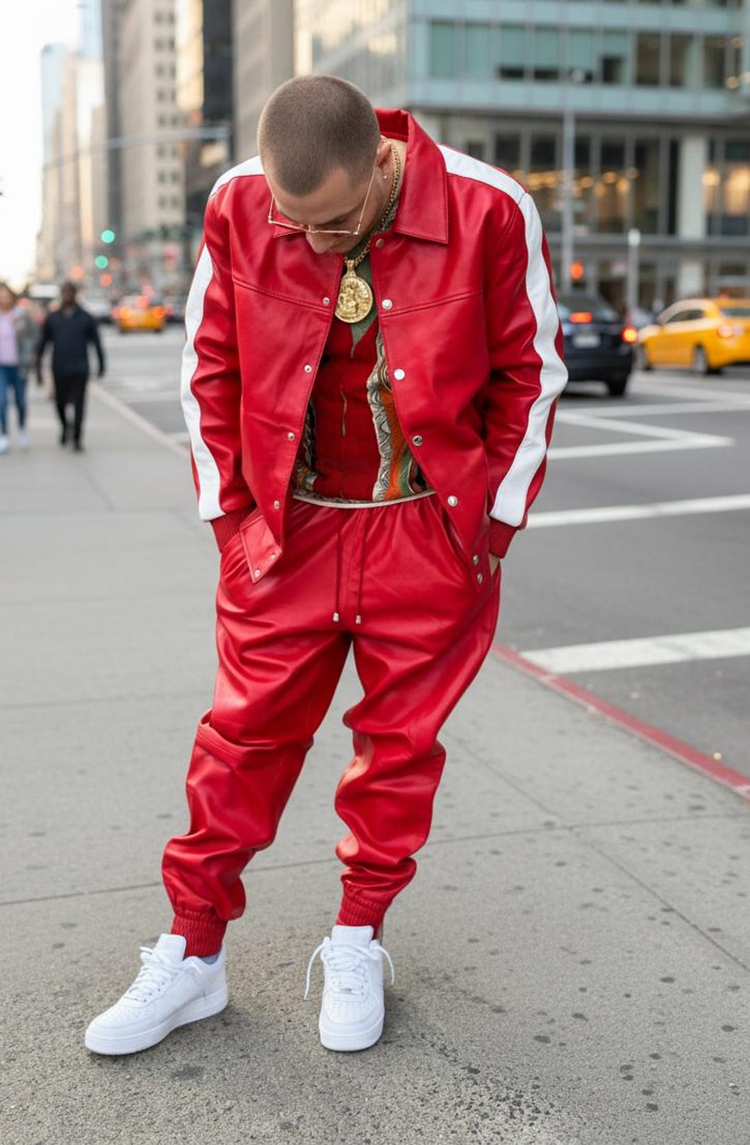 Men's Real Leather Tracksuit: Handmade Jogging Gym Wear - Etsy