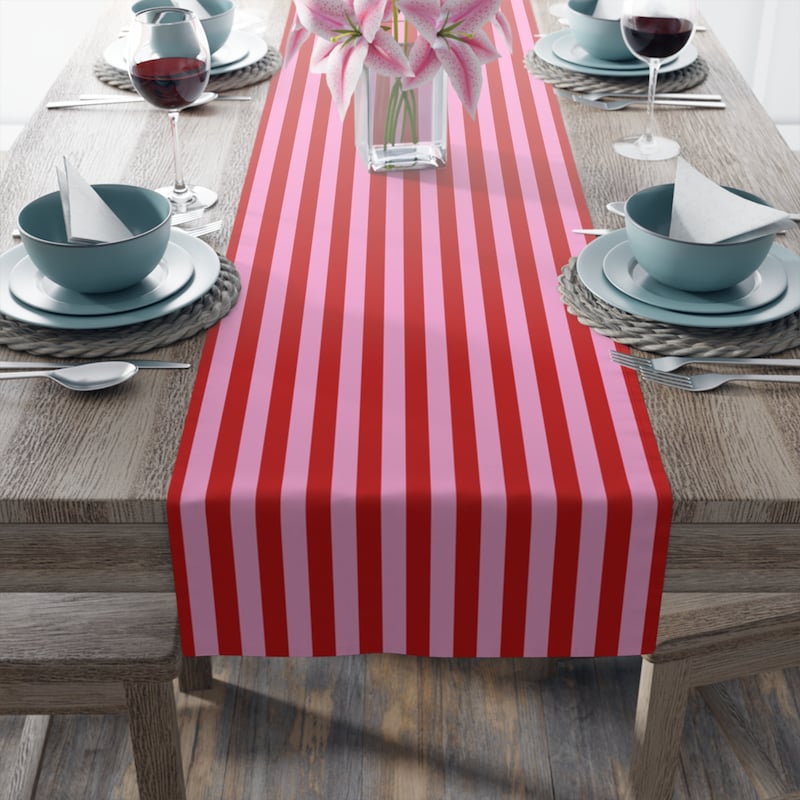 Striped Table Runner - Etsy